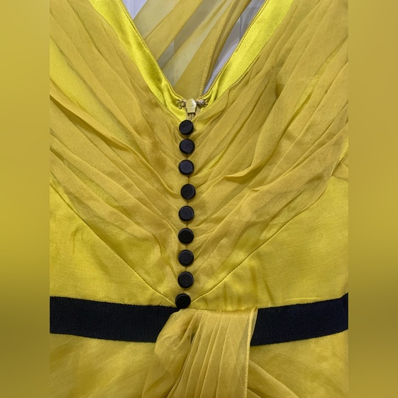 Nathan Jenden | Dresses | Nathan Jenden Satin Chiffon Green Button ...